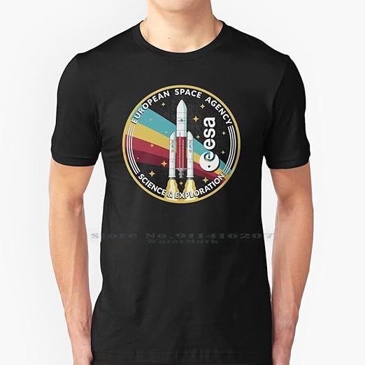 ESA Emblem/Vintage Colors T Shirt 100% Pure Cotton ESA European Space ...