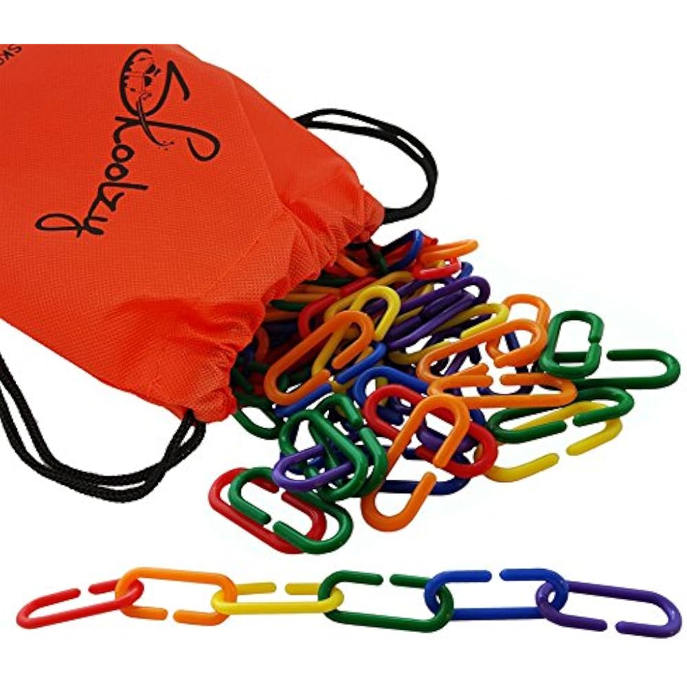 Linking Math Manipulatives Learning Toys - 120 Rainbow Links Counters ...
