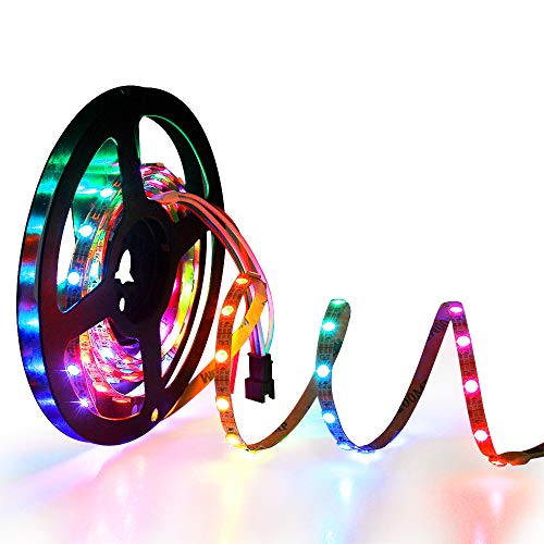 ALITOVE 5mm WS2812B Individually Addressable RGB LED Strip Light 6.6ft ...