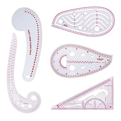 DIY Sewing Ruler Tailor Set French Curve Accessories, 5pcs Stlye ...