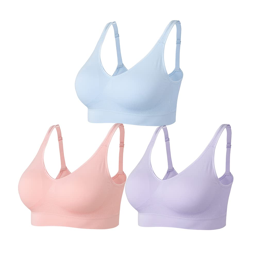 Amazingjoys Wireless Bras for Women Wirefree Seamless Bras No Underwire ...