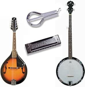 Amazon.com: Bluegrass Music Instrument Bundle - Banjo, Mandolin ...