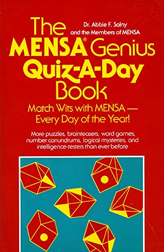 The Mensa Genius Quiz-a-day Book: Salny, Abbie F., Mensa: 9780201135497 ...