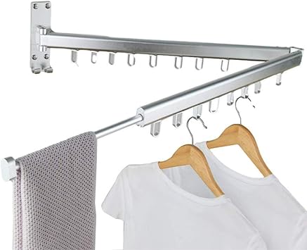 Siunwdiy Ganchos para Colgar Ropa, Ropa de Pared Plegable Estante ...