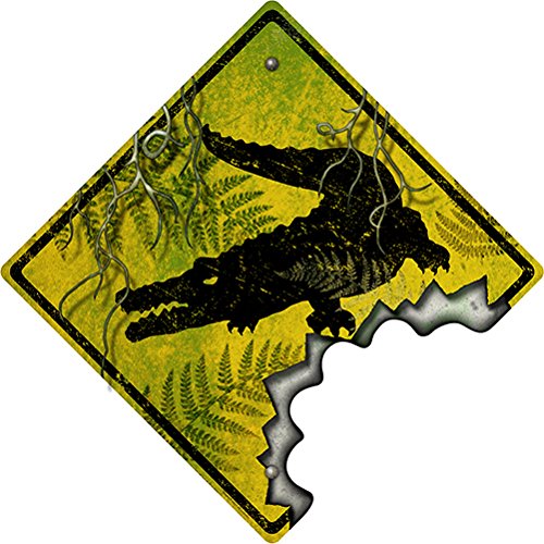 Amazon.com: Gator Alligator Crossing Novelty Sign | Indoor/Outdoor ...
