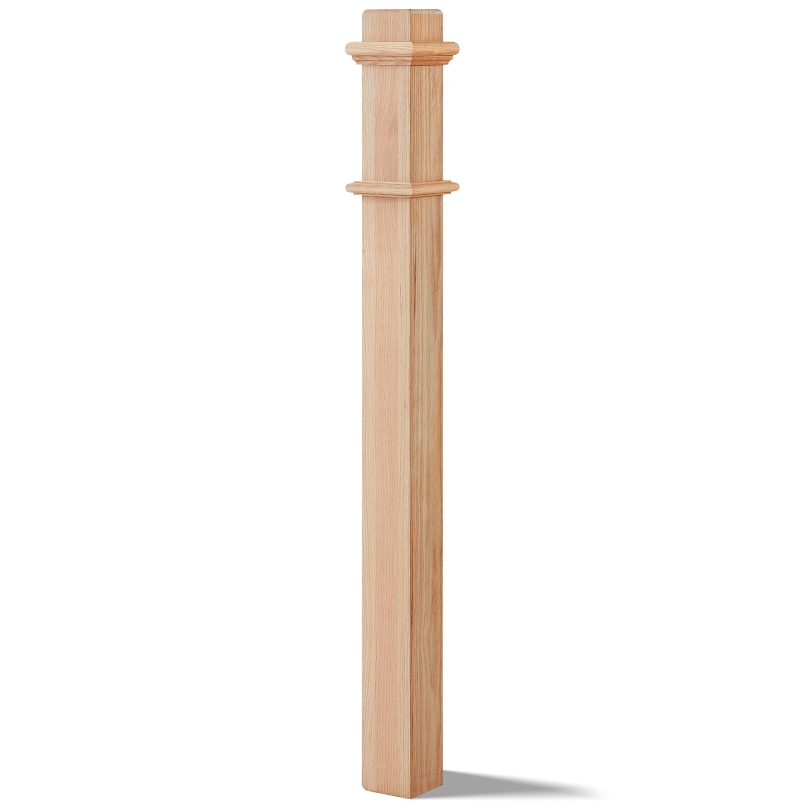CroBlissful 3 1/2 x 48 Inch Square Newel Post Red Oak Solid Wood Box ...