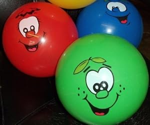 Inflatable Smiley & Funny Face Heavy Duty PVC Ball Footballs Deflated ...