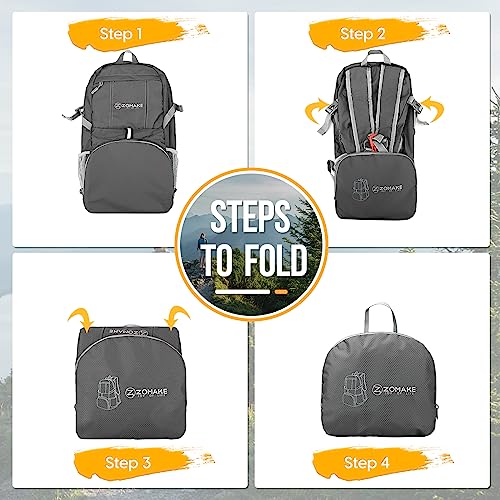ZOMAKE Lightweight Packable Backpack 35L - Light Foldable Backpacks ...
