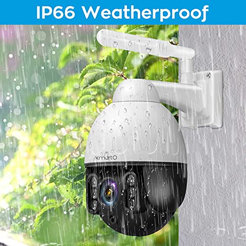 XMARTO 2K 3MP Auto-Track Rotation Wireless Security Camera WiFi AC ...