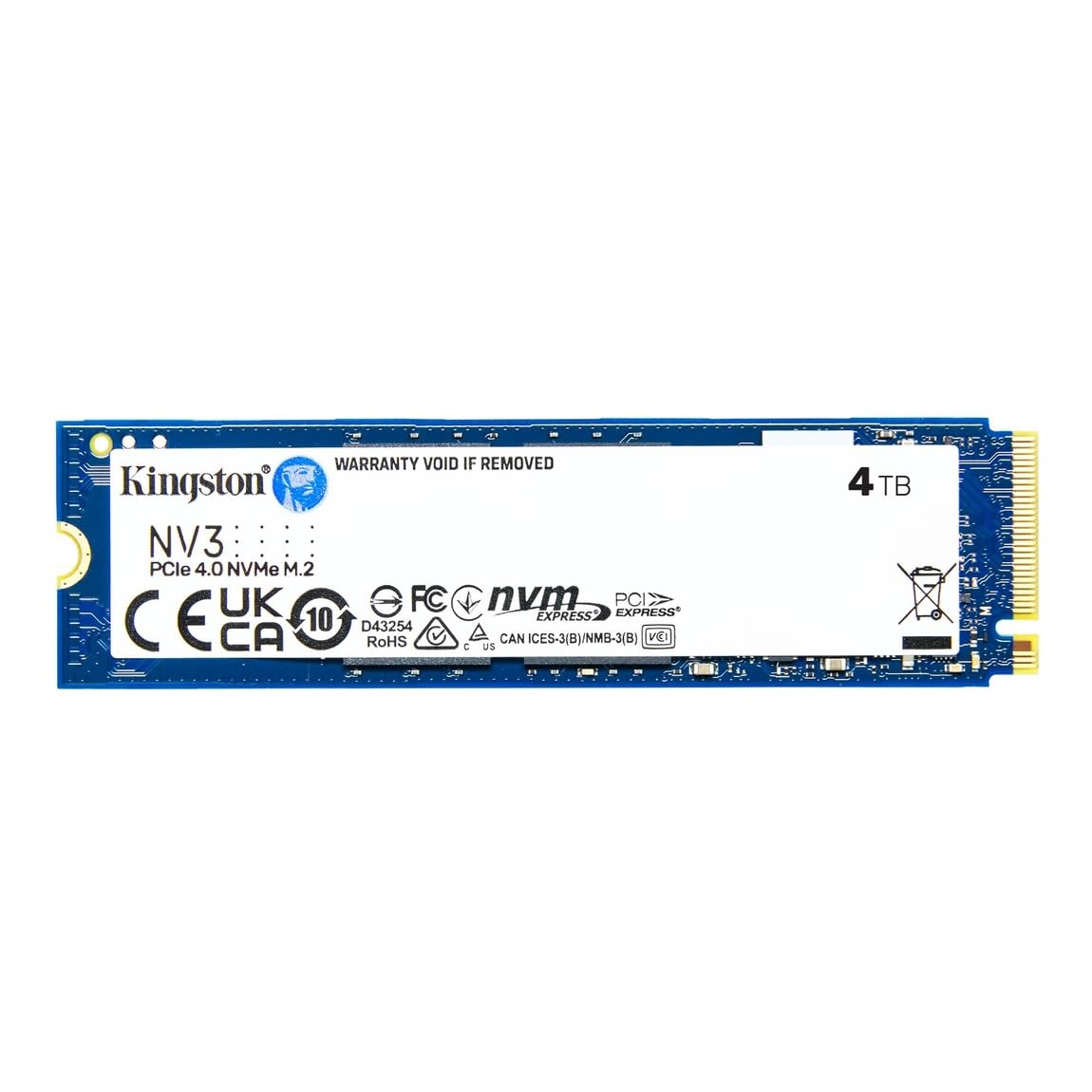 Kingston NV3 4TB M.2 2280 NVMe SSD | PCIe 4.0 Gen 4x4 | Up to 6000 MB/s ...