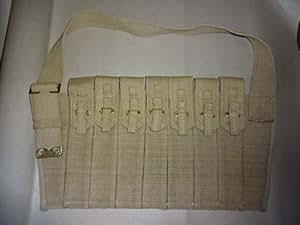British WWII Sten Gun Seven Pocket Magazine Bandolier, Ammunition ...