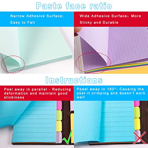 Colored Divider Sticky Notes Bundle Set Self-Stick Note- Sticky Note ...
