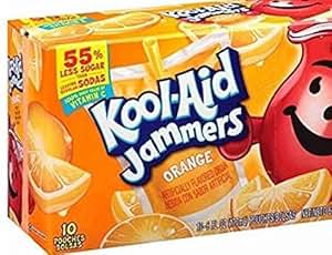 Amazon.com: Kool Aid Jammers Orange Juice Pouches (6 oz Pouches, 10 ...