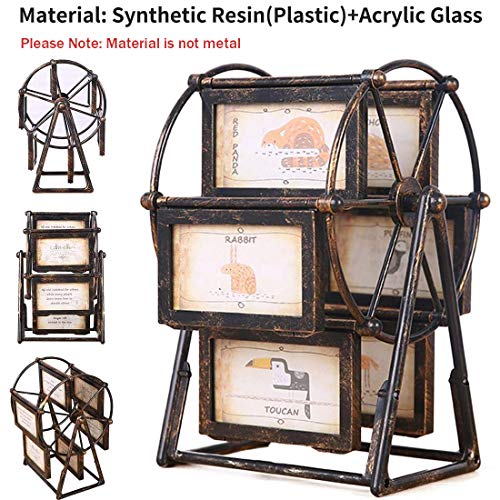 MLADEN Retro Vintage Family Photo Frames DIY Ferris Wheel Rotatable ...