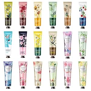 Amazon.com : 18 Pack Hand Cream for Dry Cracked Hands, Natural Plant ...