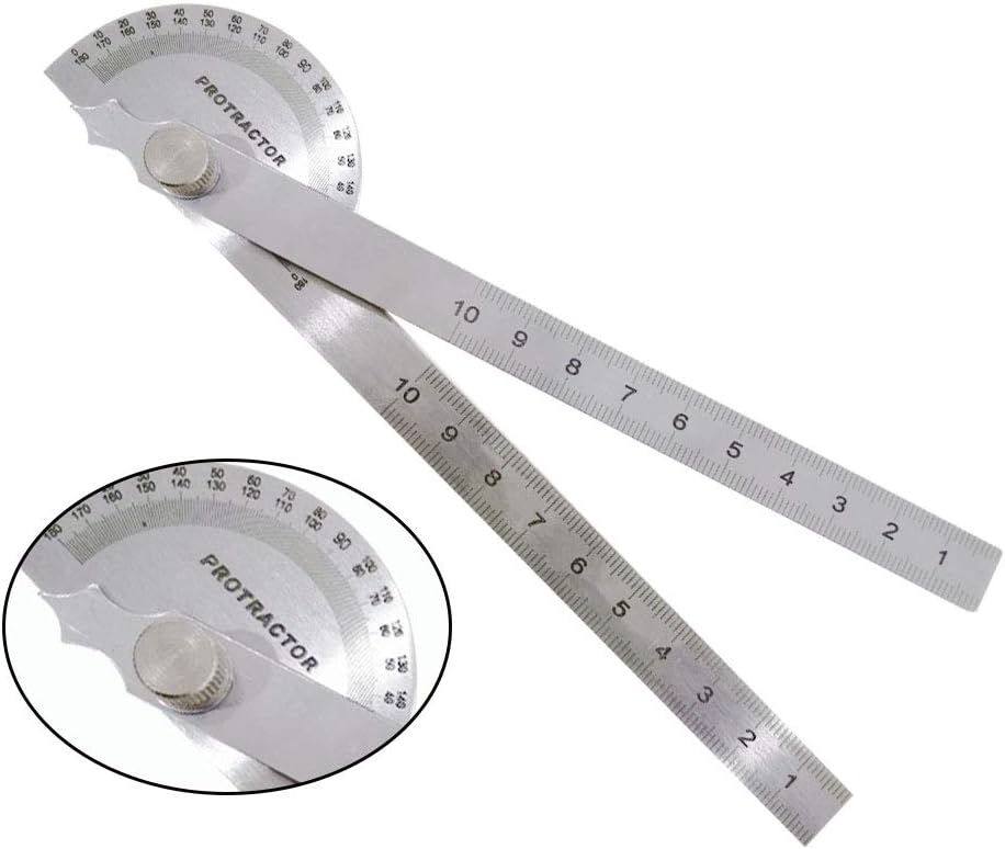 Degree Protractor, Protractor, Stainless Steel Protractor, Adjustable ...