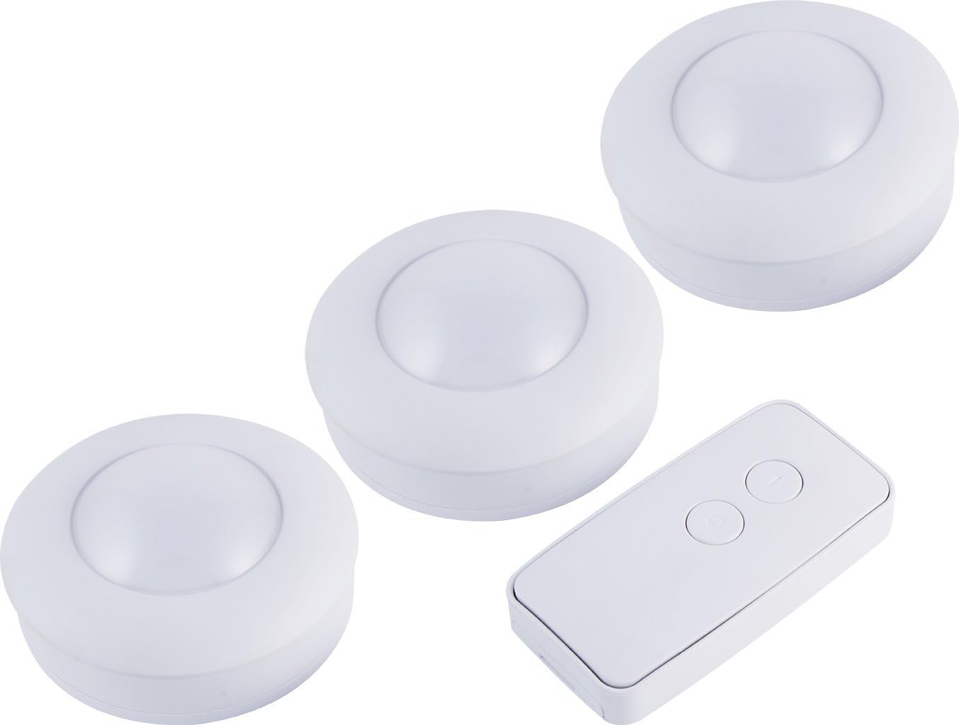 Energizer Puck Lights, Remote Controlled, 3-Pack, Wireless, 20 Lumens ...