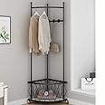 Amazon.com: FLRH Corner Hall Tree, Metal Corner Coat Rack with Storage ...