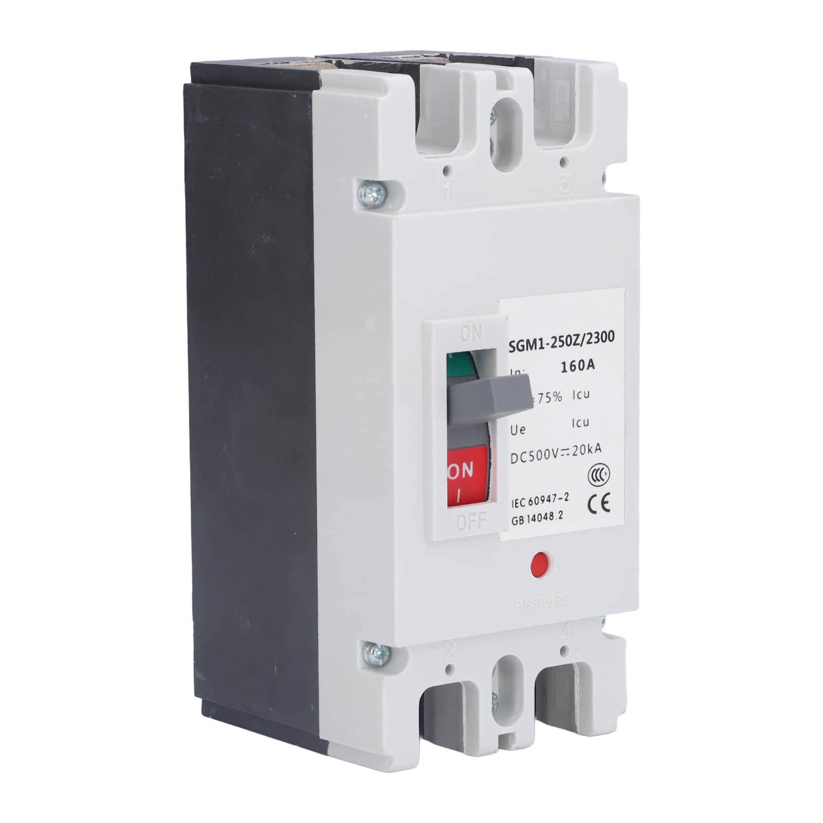 DC Circuit Breaker Solar Energy Switch, 500V 160A Moulded Case Circuit ...