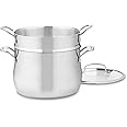 Amazon.com: Cuisinart Contour Stainless 6-Quart, 3-Piece Pasta Pot with ...