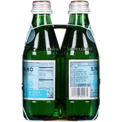 S.Pellegrino Sparkling Natural Mineral Water, 8.45 fl oz. Glass Bottle (24 Count) | Pricepulse