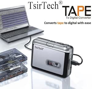 Amazon.com: TsirTech® Audio USB Portable Cassette Tape-to-MP3 Player ...