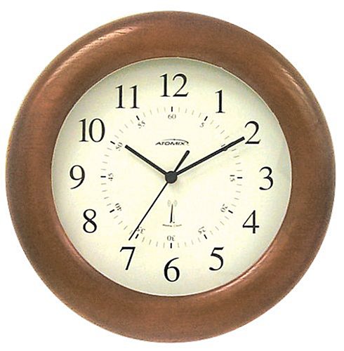 Amazon.com: ATOMIX 542-12" Cherry Finish Atomic Clock: Home & Kitchen