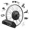 EBIKELING Waterproof Ebike Conversion Kit with Battery 26" Direct Drive Front/Rear Wheel ...
