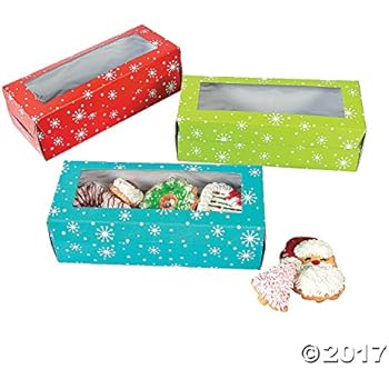 Amazon.com: Christmas Treat & Cookie Gift Boxes (Set of 12) - For Gift ...