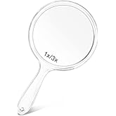 Amazon.com: TOPYHL Makeup Hand Mirror, Double-Sided 3X 1x Magnifying ...