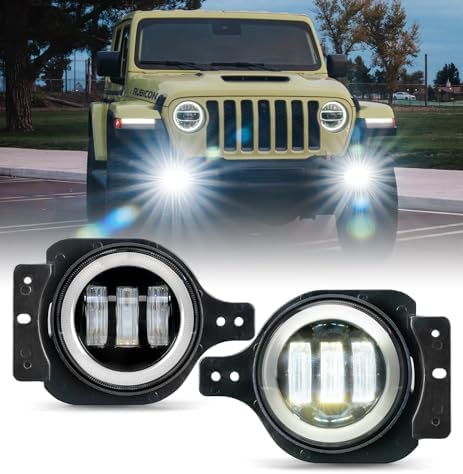 سعر Xprite 4 Inch Fog Lights with DRL Compatible with 2018+ Jeep ...
