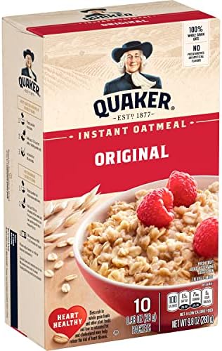 Quaker Instant Oatmeal, Original, 0.98oz Packets (10 Pack) price in ...