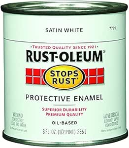 Rust-Oleum 7791730 Protective Enamel, 8-Ounce, Satin White - Household ...