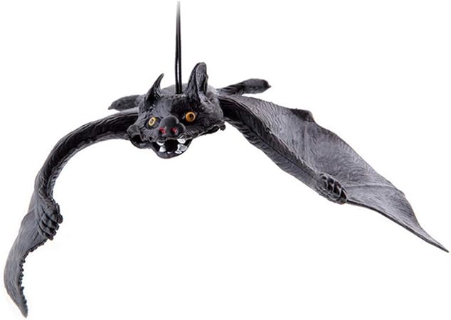 Halloween bat Toy,Halloween Horror Bat Hanging Toy Prop Soft Rubber ...