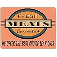 Amazon.com: Butcher shop fresh meat metal sign/retaurant deli kitchen ...