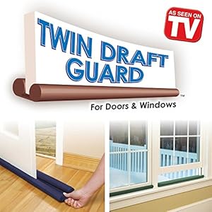 2 Pack Double Sided Twin Draft Guard Draught Excluder for Doors ...