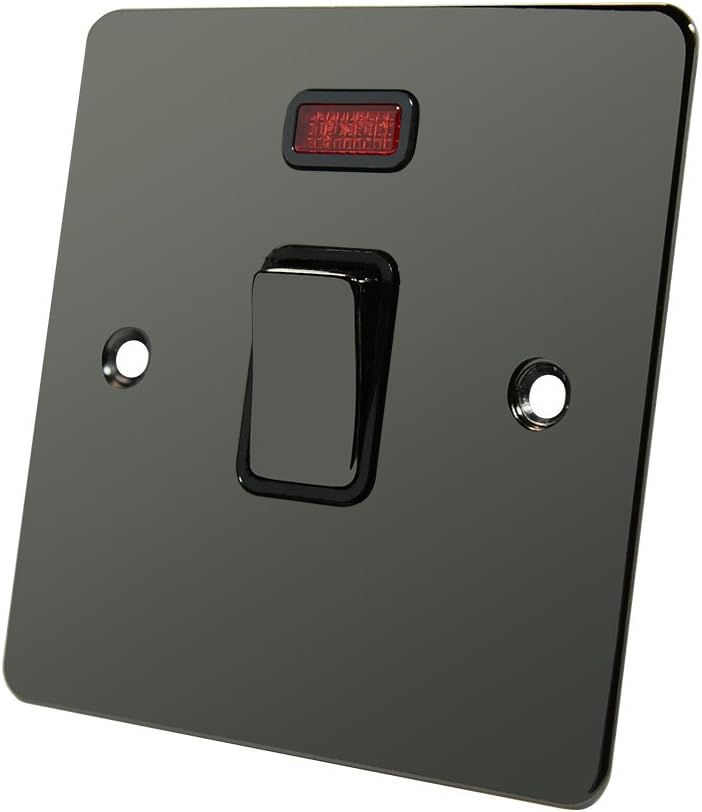 Flat Plate Black Nickel 20 Amp DP Switch - 20A Double Pole Switch w ...