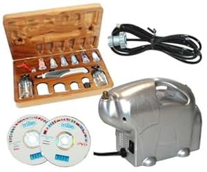 Amazon.com: AZTEK A4709 Airbrush Kit with Master Compressor TC-16 & Air ...