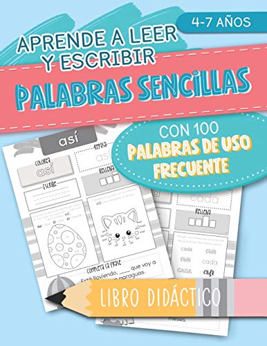 Aprende a leer y escribir: Palabras sencillas: con 100 palabras de uso ...