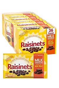 Amazon.com : Raisinets Milk Chocolate Covered Raisins, Individually ...
