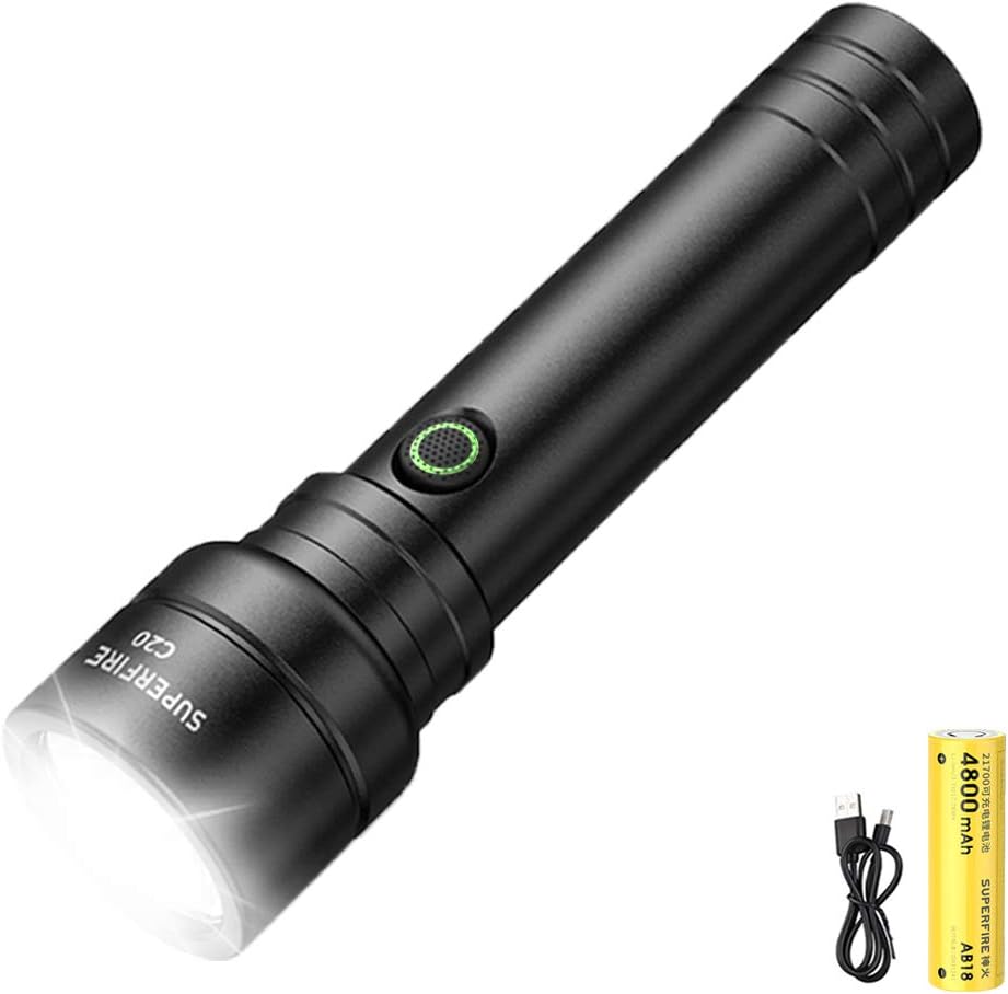 SuperFire Hand Torch C20 Super Bright 1100 Lumens LED Powerful Torch ...