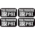 Amazon.com: StickerTalk Tire Pressure 65 PSI Vinyl Stickers, 2 inches ...