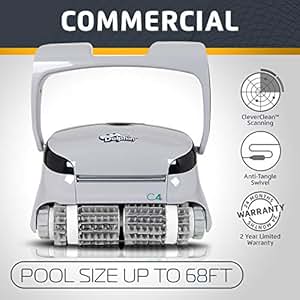 Amazon.com : Dolphin C4 Commercial Robotic Pool Cleaner with Active ...