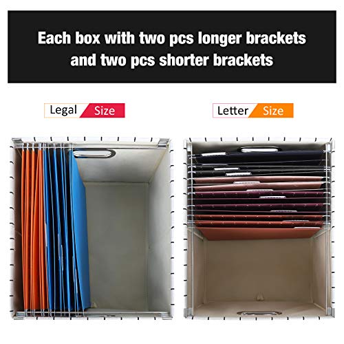 Upgraded Collapsible Hanging File Storage Boxes with Smooth Sliding ...