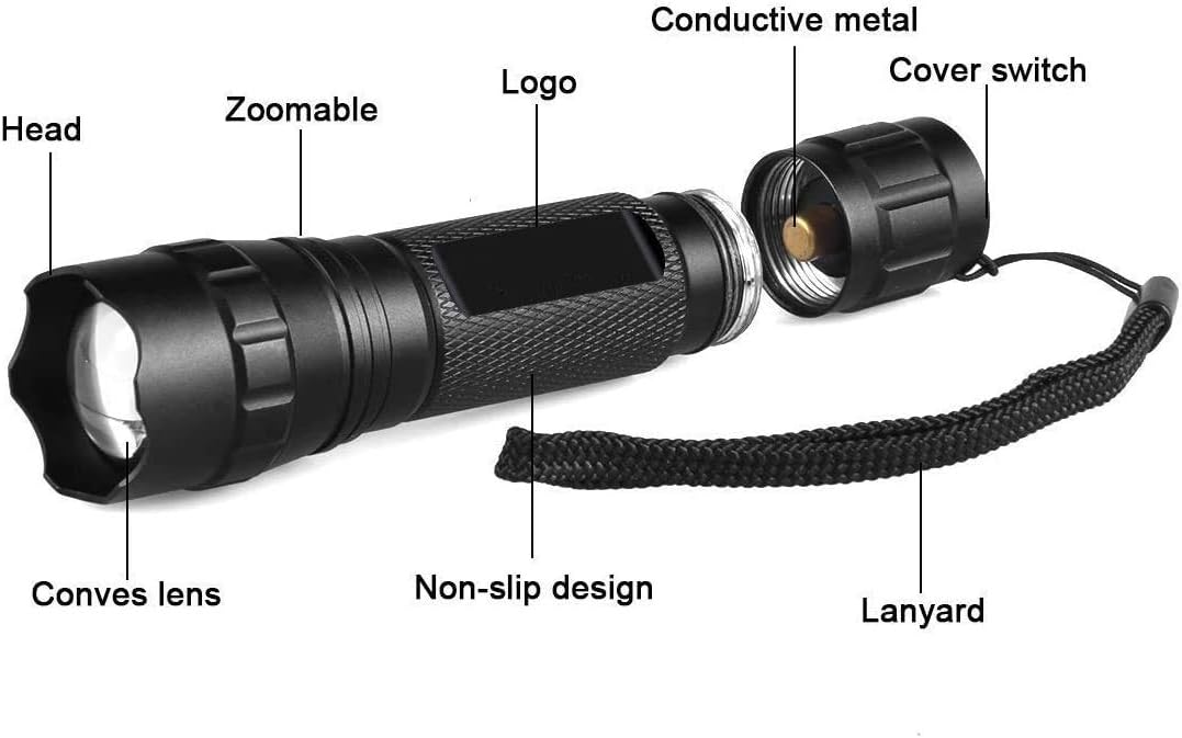 IR Torch, 940nm IR Illuminator Infrared Light Zoomable Night Vision Torch IR LED Flashlight for ...