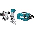 Makita RT0701CX7 1-1/4 HP Compact Router Kit, Fixed and Plunge bases ...