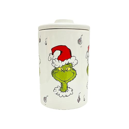 Disney Grinch Ceramic Kitchen Canister with Lid — Airtight Food Storage ...