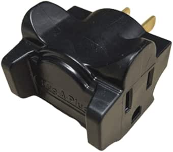 Hug-A-Plug Grounded Right Angle Adapter Plug - Black [15a 125v Current ...
