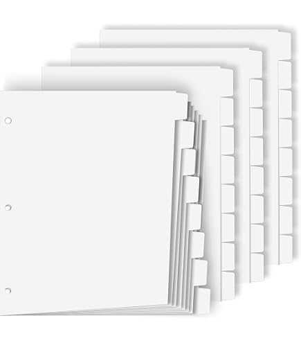 Custom Labels Oxford Custom Tab Dividers - 5 Sets (25 Dividers) With ...