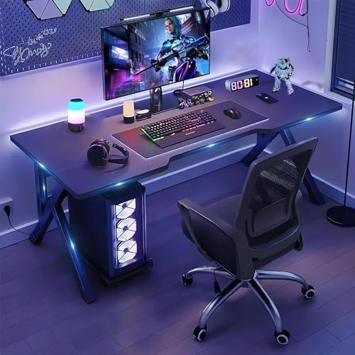 RUIYADA Gaming Desk Computer Desk 120cm Home Office Desk Extra Large ...